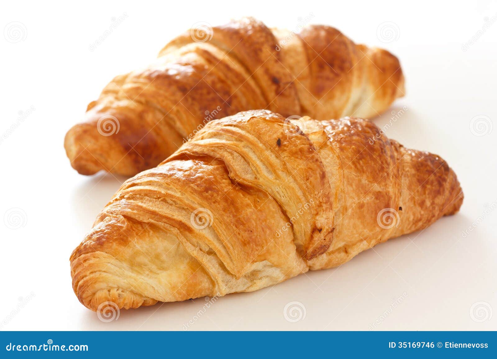 Two crispy croissants stock photo. Image of detail, croissants - 35169746