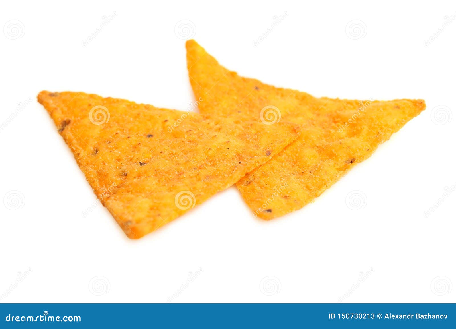 Two crispy nachos stock image. Image of isolated, delicious - 150730213