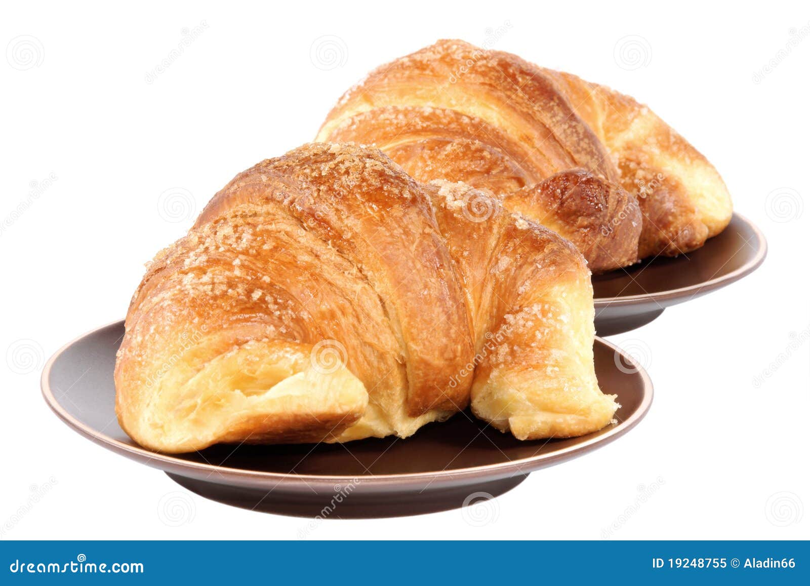 Two croissants stock image. Image of sugar, breakfast - 19248755
