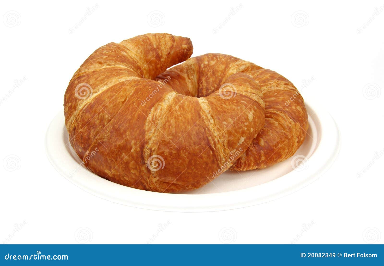 Two Croissants stock image. Image of baked, food, paper - 20082349