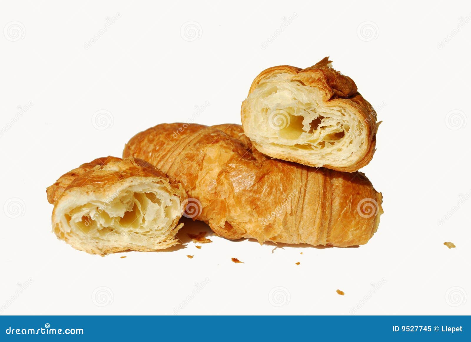 Two croissants stock image. Image of food, gourmet, bite - 9527745