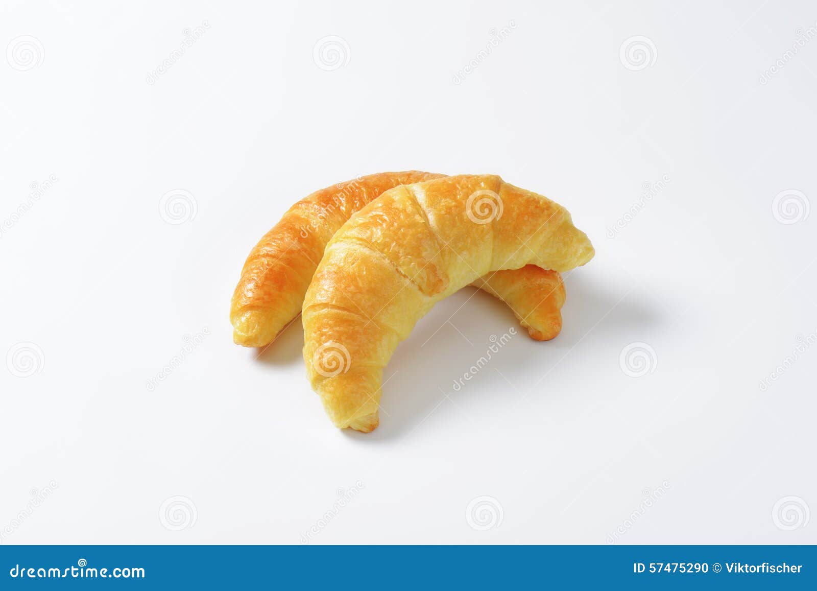 Two croissants stock photo. Image of breakfast, puff - 57475290