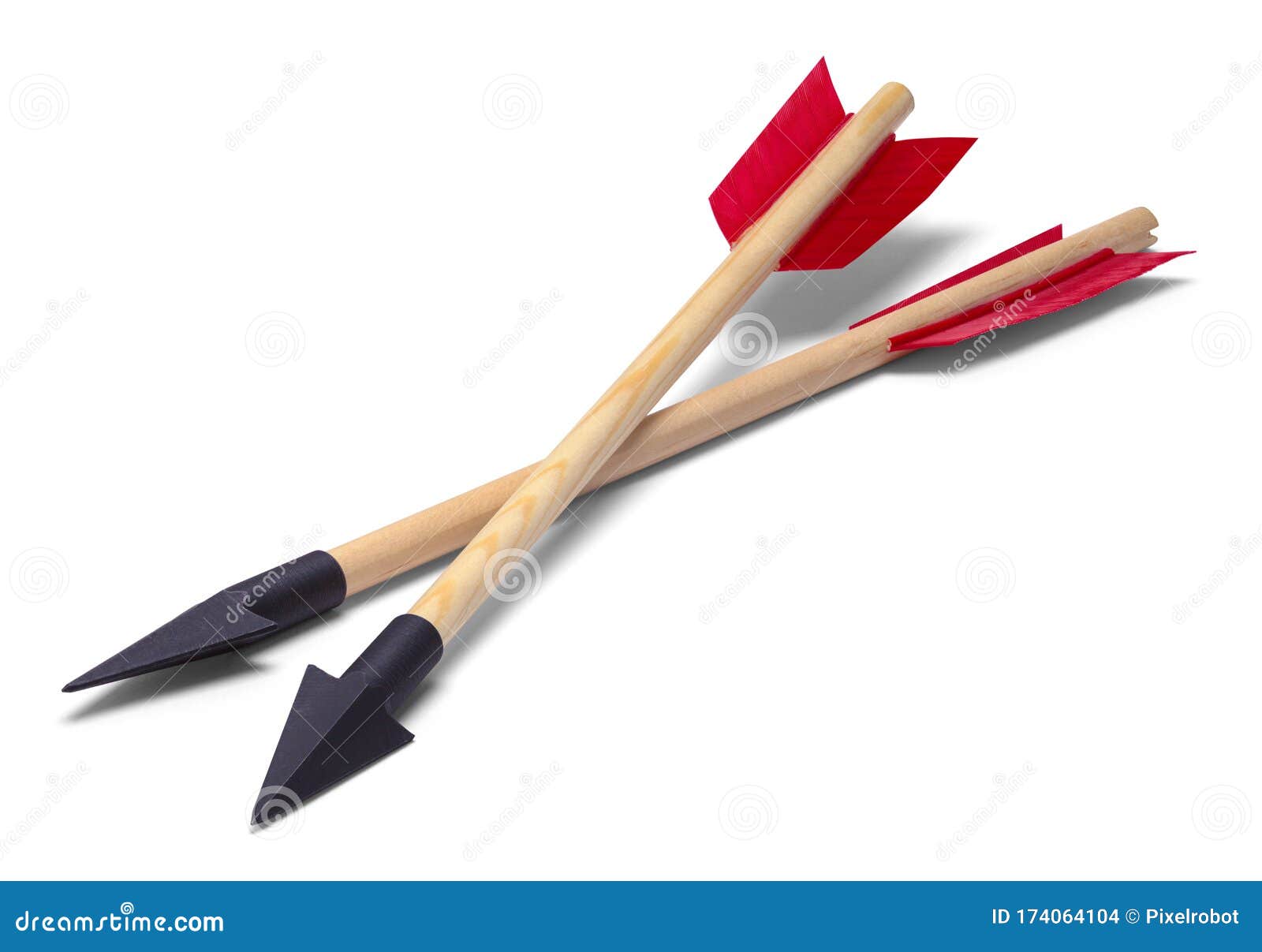 Two Crossed Arrows stock photo. Image of isolated, arrow - 174064104
