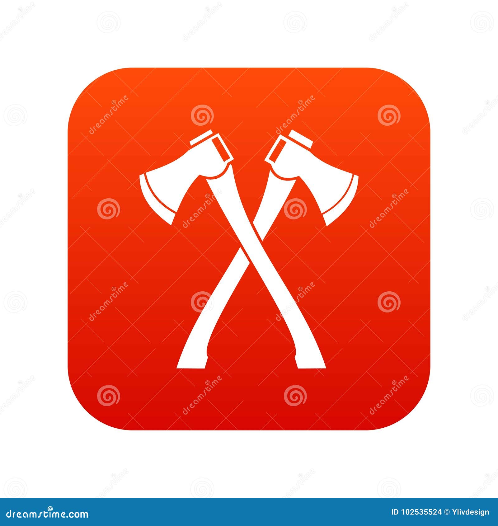 Two Crossed Axes Icon Digital Red Stock Vector - Illustration of simple ...