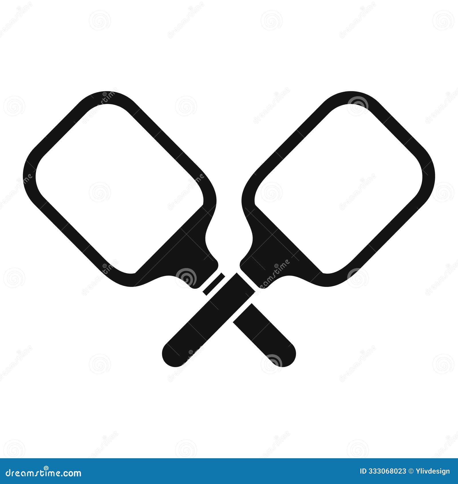 Two Crossed Beach Tennis Rackets Simple Icon Logo Stock Vector ...