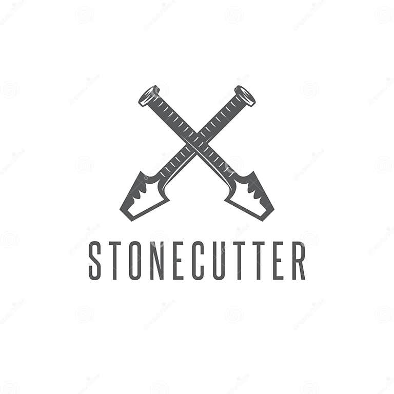 Two Crossed Chisels Stonecutter Vector Design Stock Vector ...