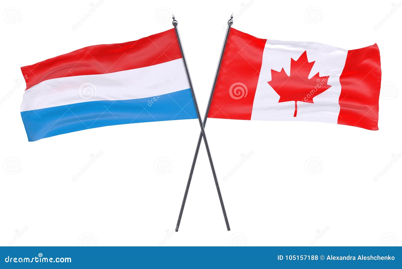 Two crossed flags stock illustration. Illustration of cooperation ...