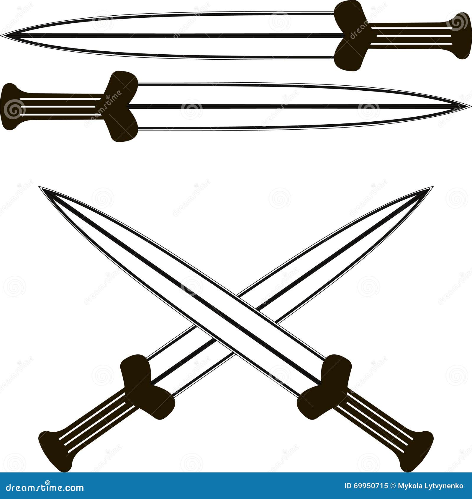 Crossed Gladius Swords Sign Icon. Stock Image | CartoonDealer.com #98170843