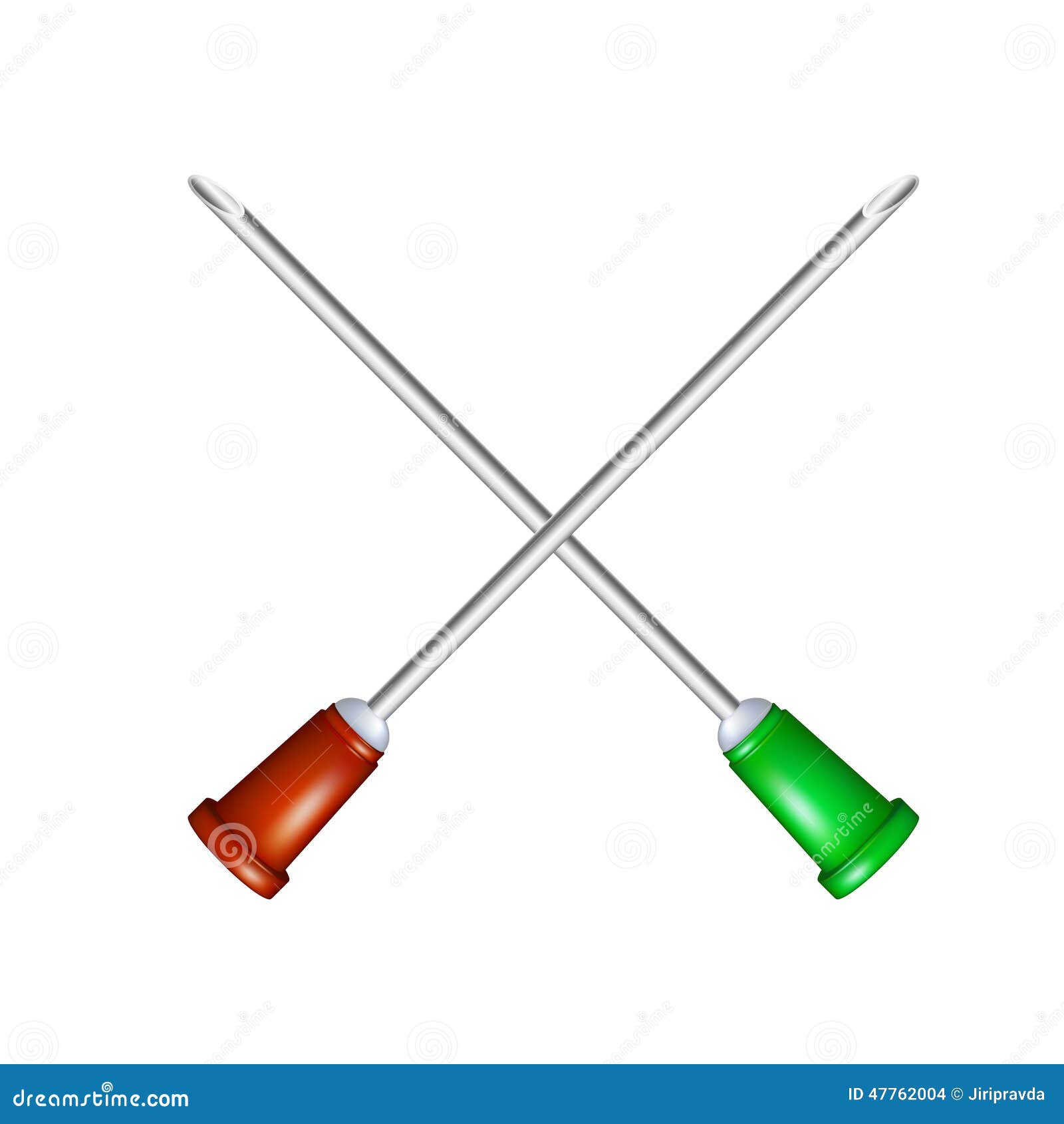 Two Crossed Injection Needles Stock Vector - Illustration of syringe ...