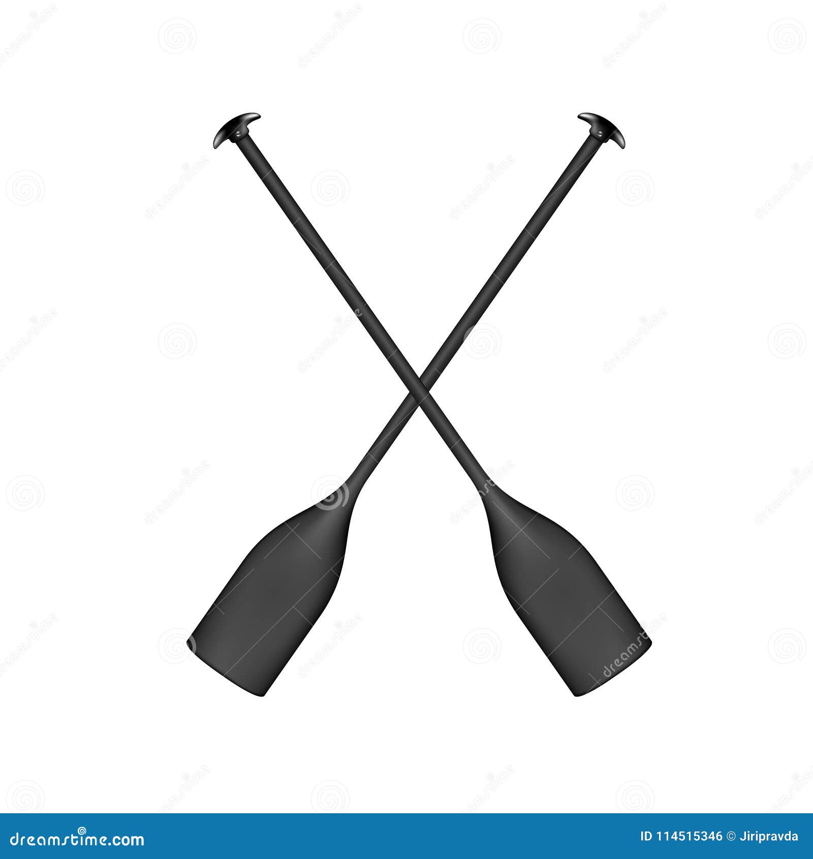 Two Crossed Paddles in Black Design Stock Vector - Illustration of ...