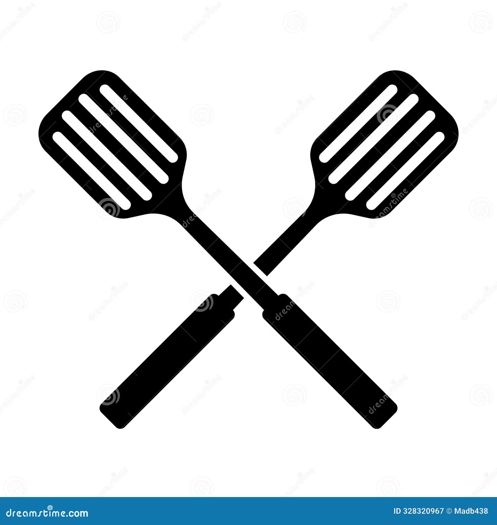 Two Crossed Spatulas for a Grill Icon. Vector. Stock Vector - Illustration of logo, sign: 328320967