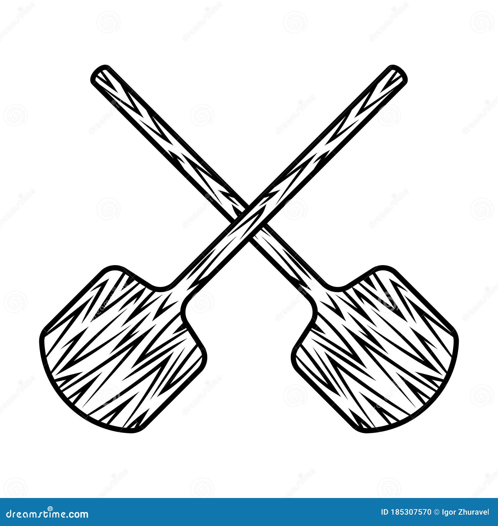 Two Shovels Vector Icon Isolated On Transparent Background, Two ...