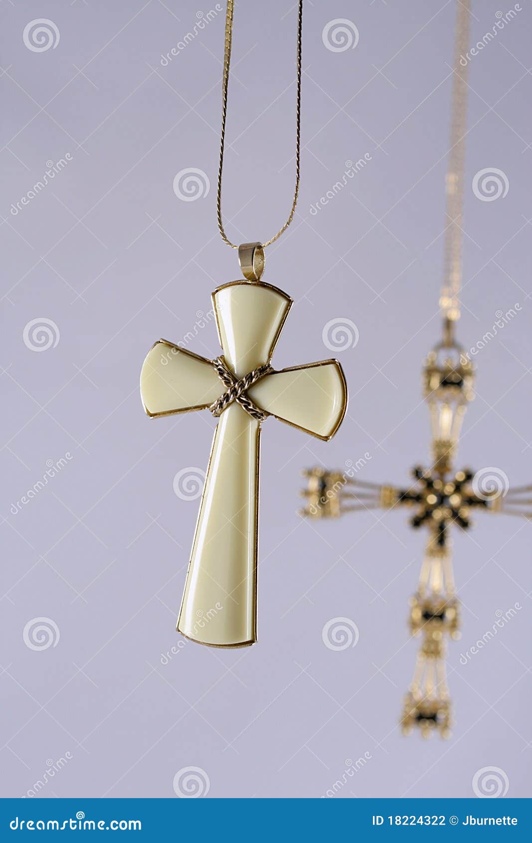 Two crosses stock photo. Image of necklace, christianity - 18224322