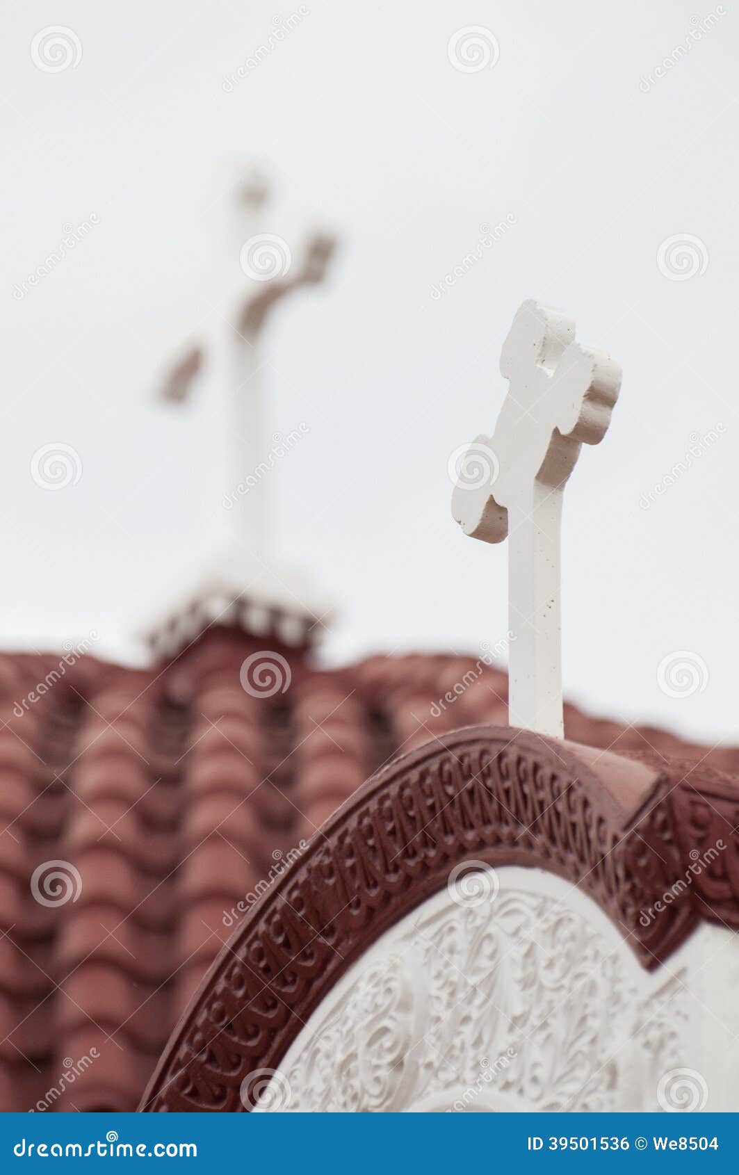 Two crosses stock photo. Image of crete, detail, roof - 39501536