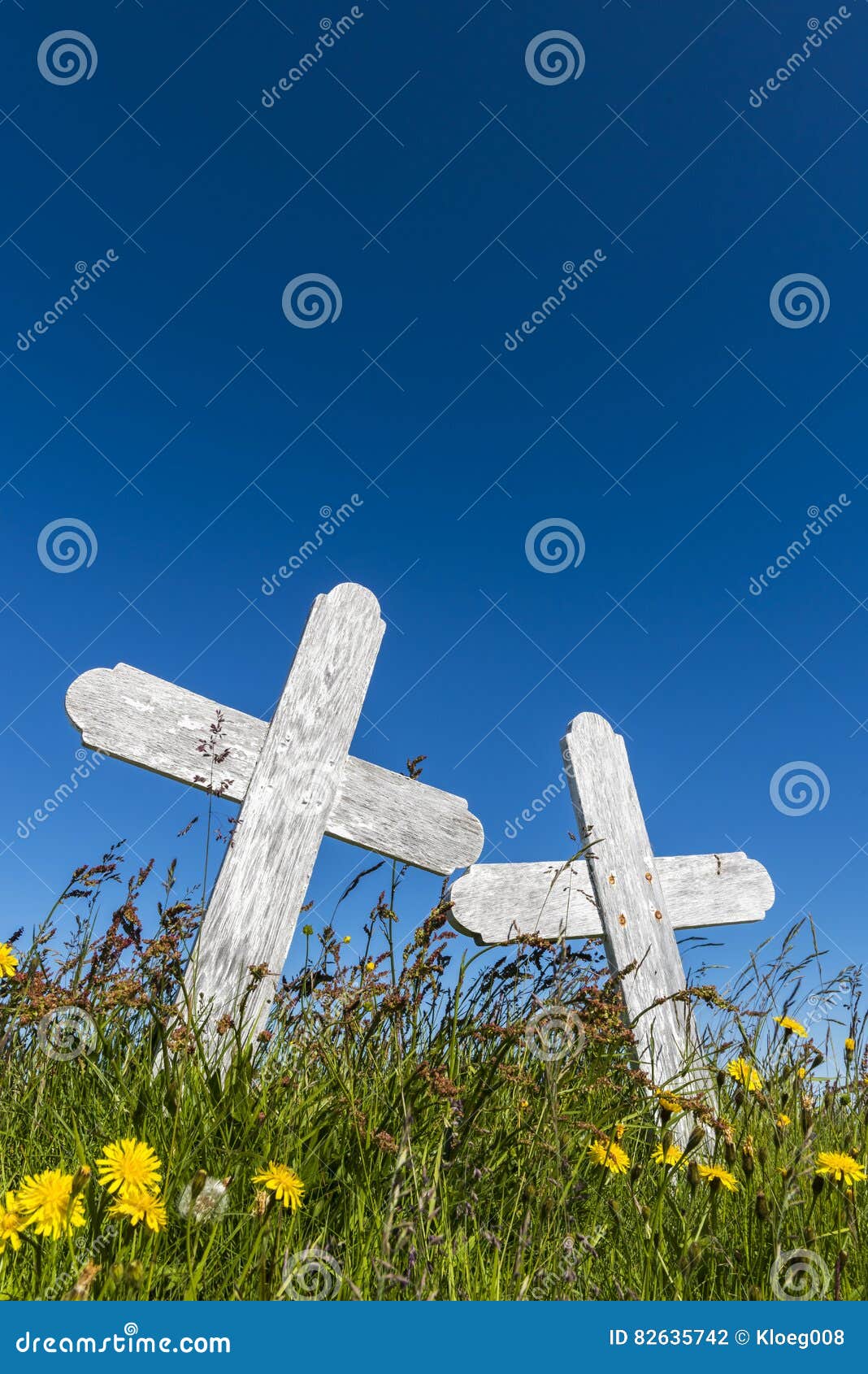 Two Crosses at a Graveyard Iceland Stock Photo - Image of belief ...
