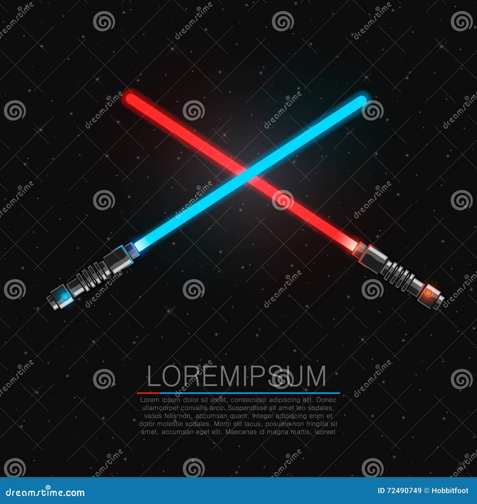 Two Crossing Futuristic Light Swords. Stock Vector - Illustration of ...