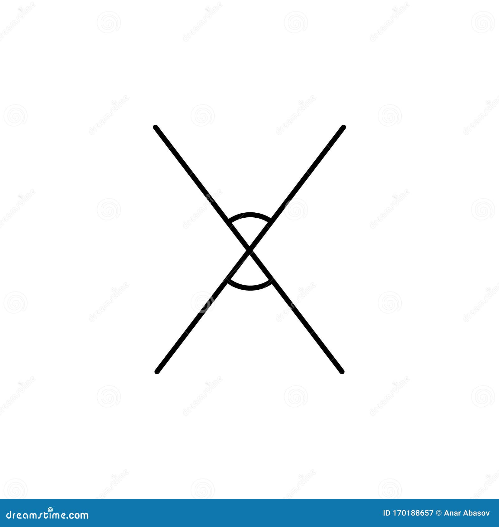 Two Crossing Lines Icon. Element of Geometric Figure for Mobile Concept ...