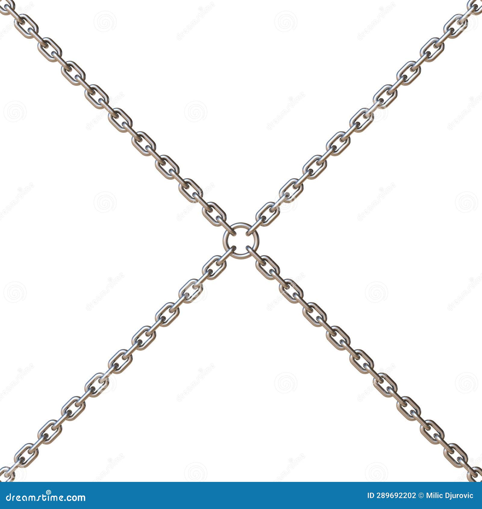 Two Crossing Steel Chains 3D Stock Illustration - Illustration of safe ...