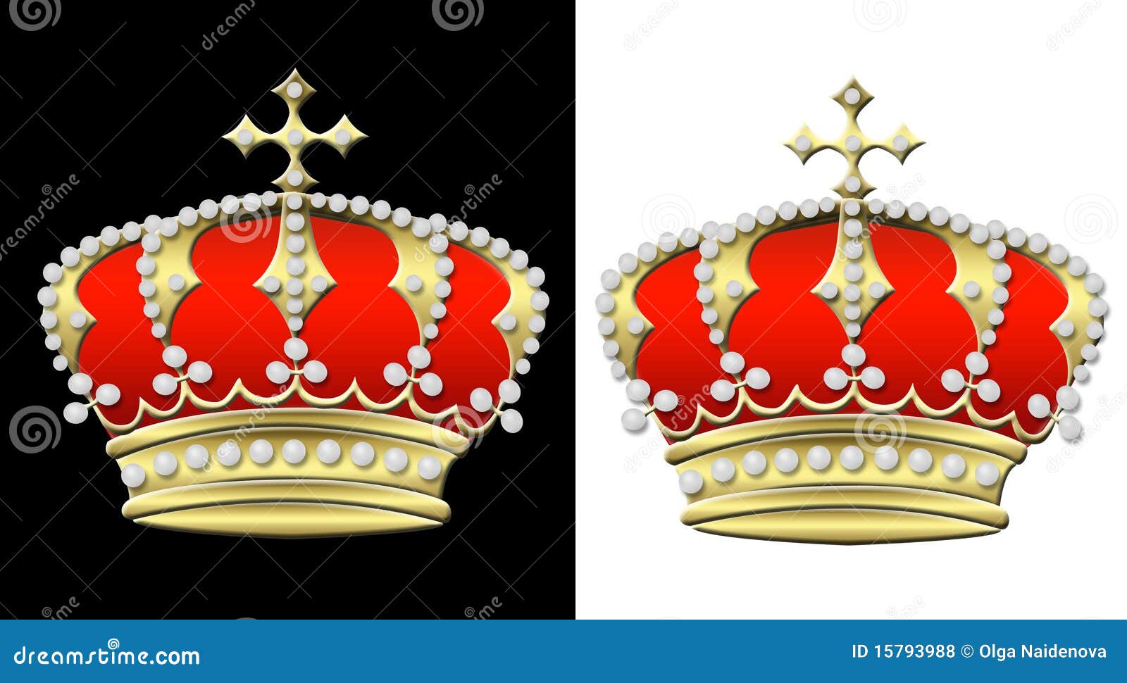 Two crowns stock illustration. Illustration of elegance - 15793988