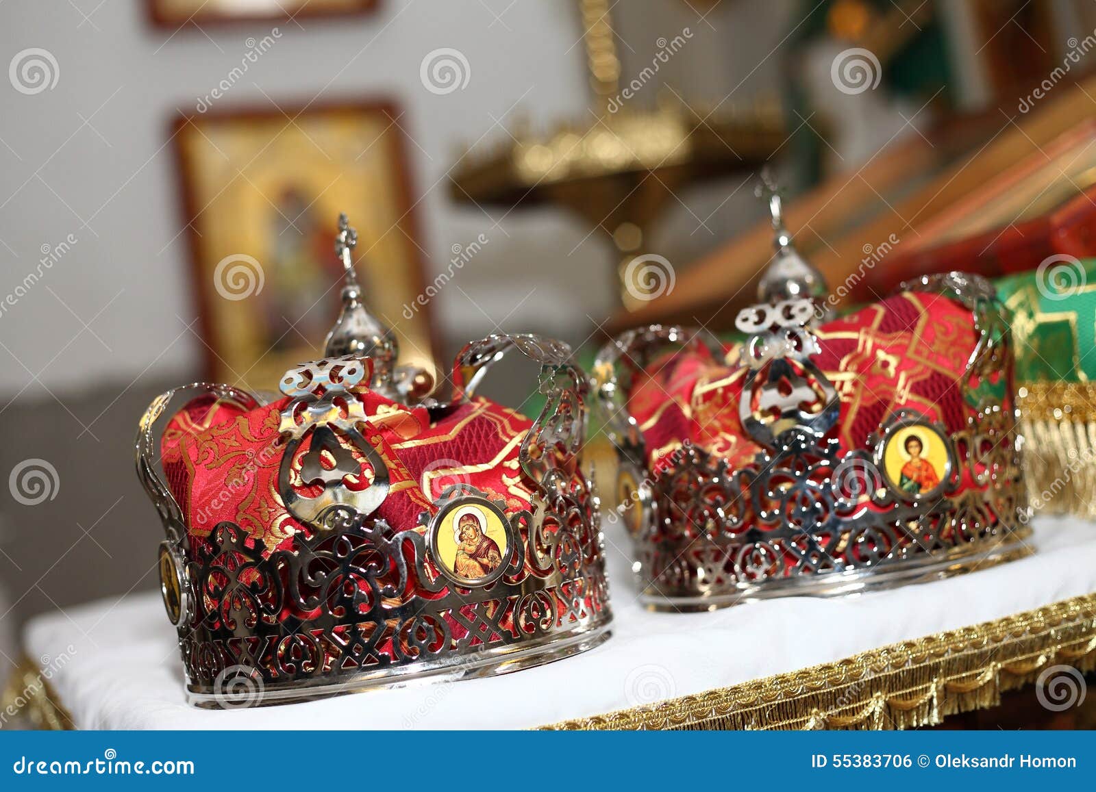 Two crowns for wedding stock photo. Image of crown, ceremony - 55383706