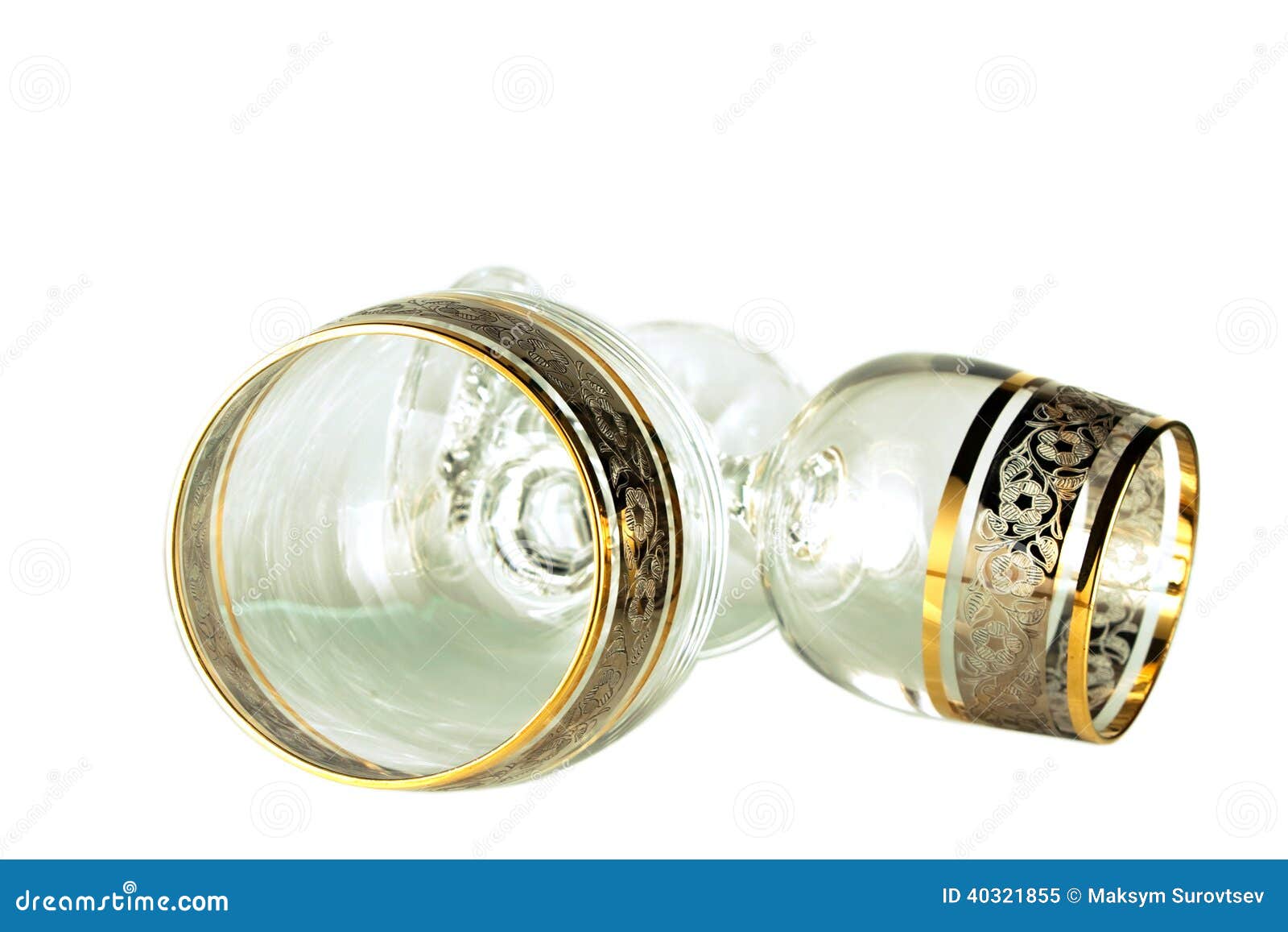 Two crystal goblets stock image. Image of imitation, closeup - 40321855