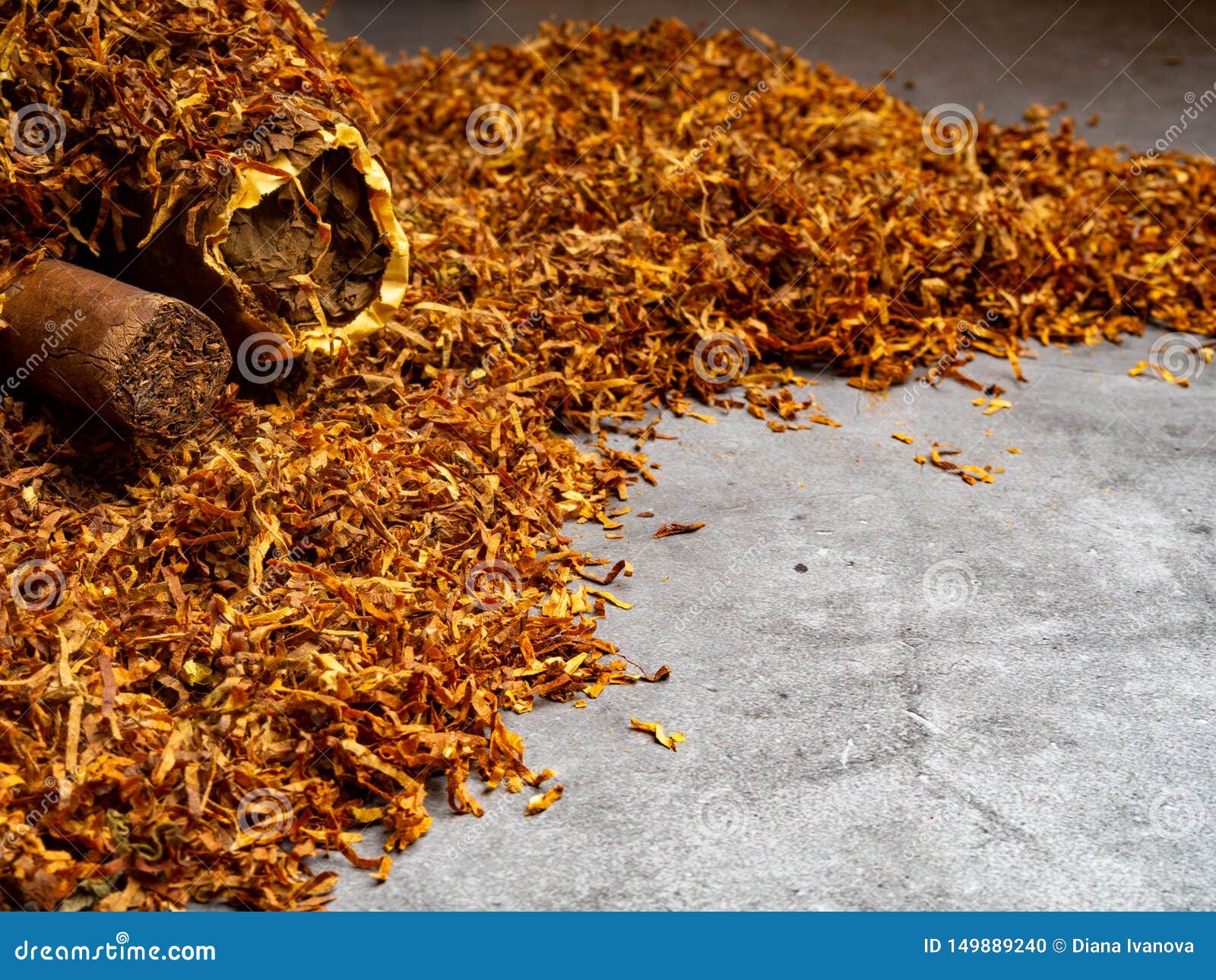Cuban Cigars and Tobacco Background Stock Photo - Image of nicotine ...
