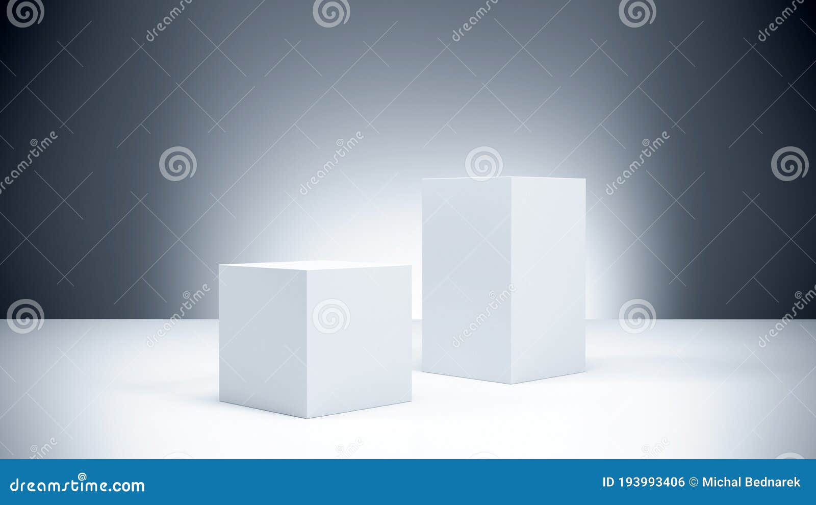 Two Cubes for Product Showcase and Presentation Stock Illustration ...