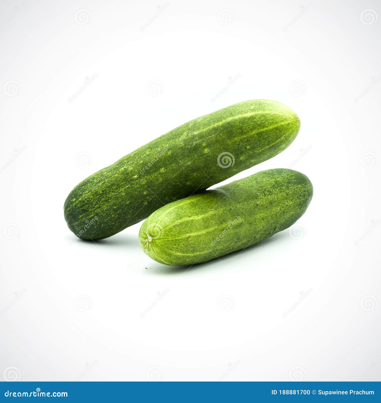 Two Cucumbers on a White Background Stock Photo - Image of ripe ...