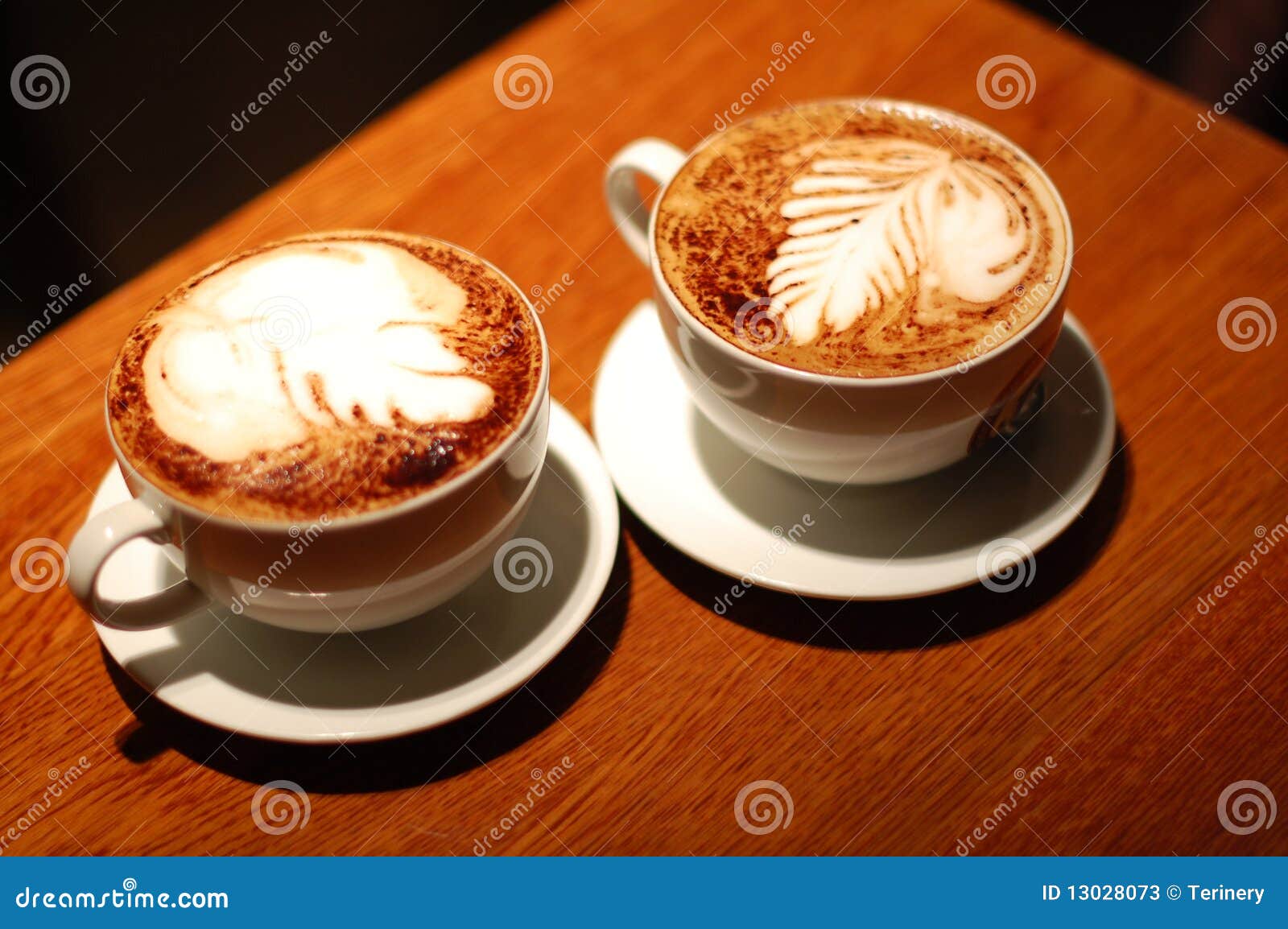 Two cup of Coffe espresso stock image. Image of forest - 13028073
