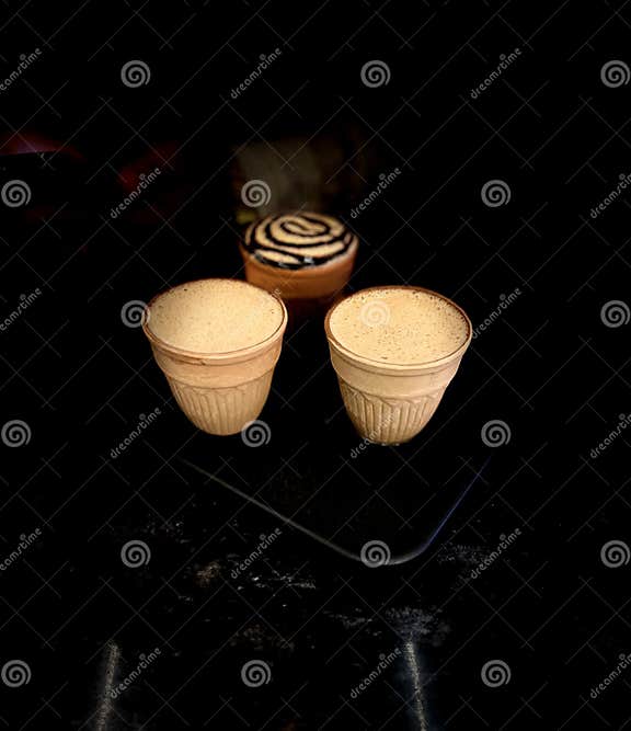 Tea in the kulhad stock photo. Image of iron, design - 254665078