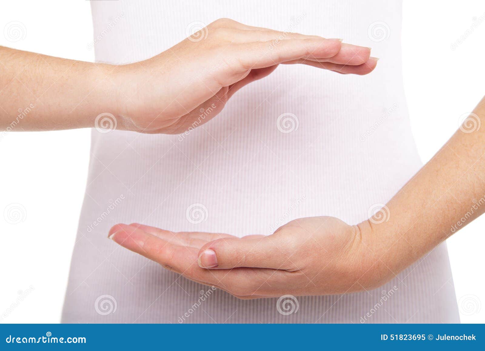 Two Cupped Hands Isolated on White Background Stock Image - Image of ...