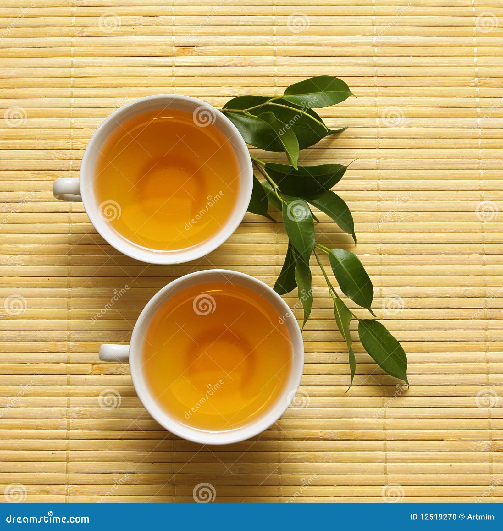 Two cups stock photo. Image of leaf, freshness, stilllife - 12519270