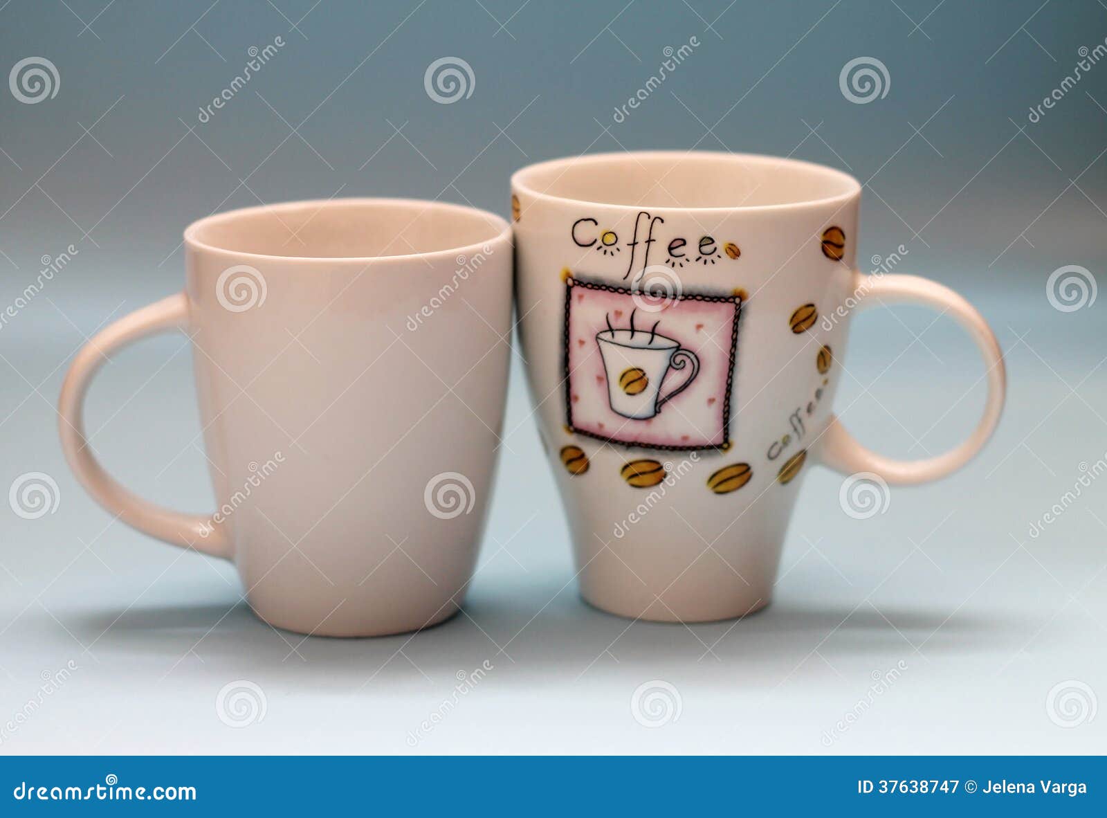 Two cups stock image. Image of ceramics, colorful, mugs - 37638747
