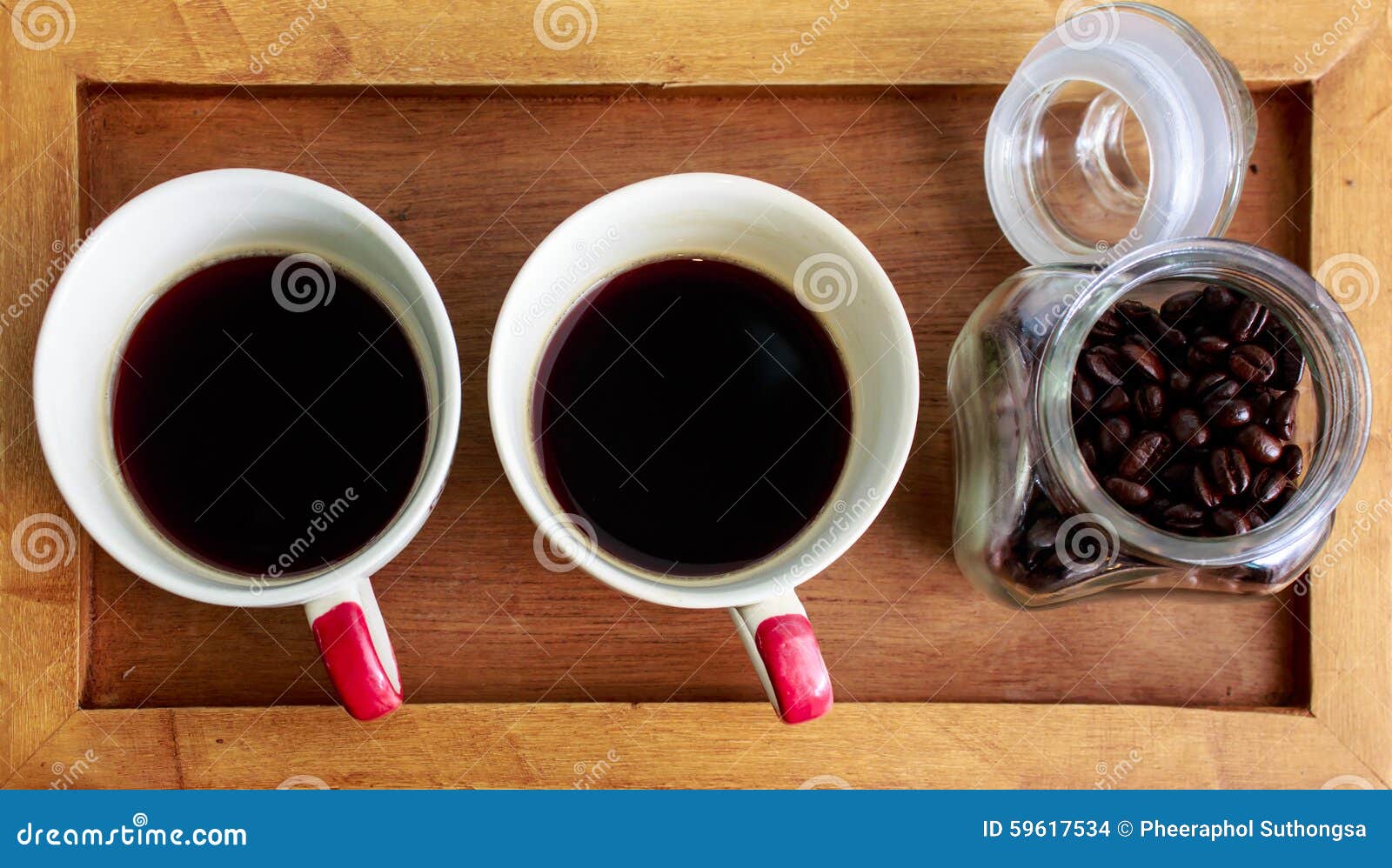 Two cups of coffee stock photo. Image of roast, freshness - 59617534