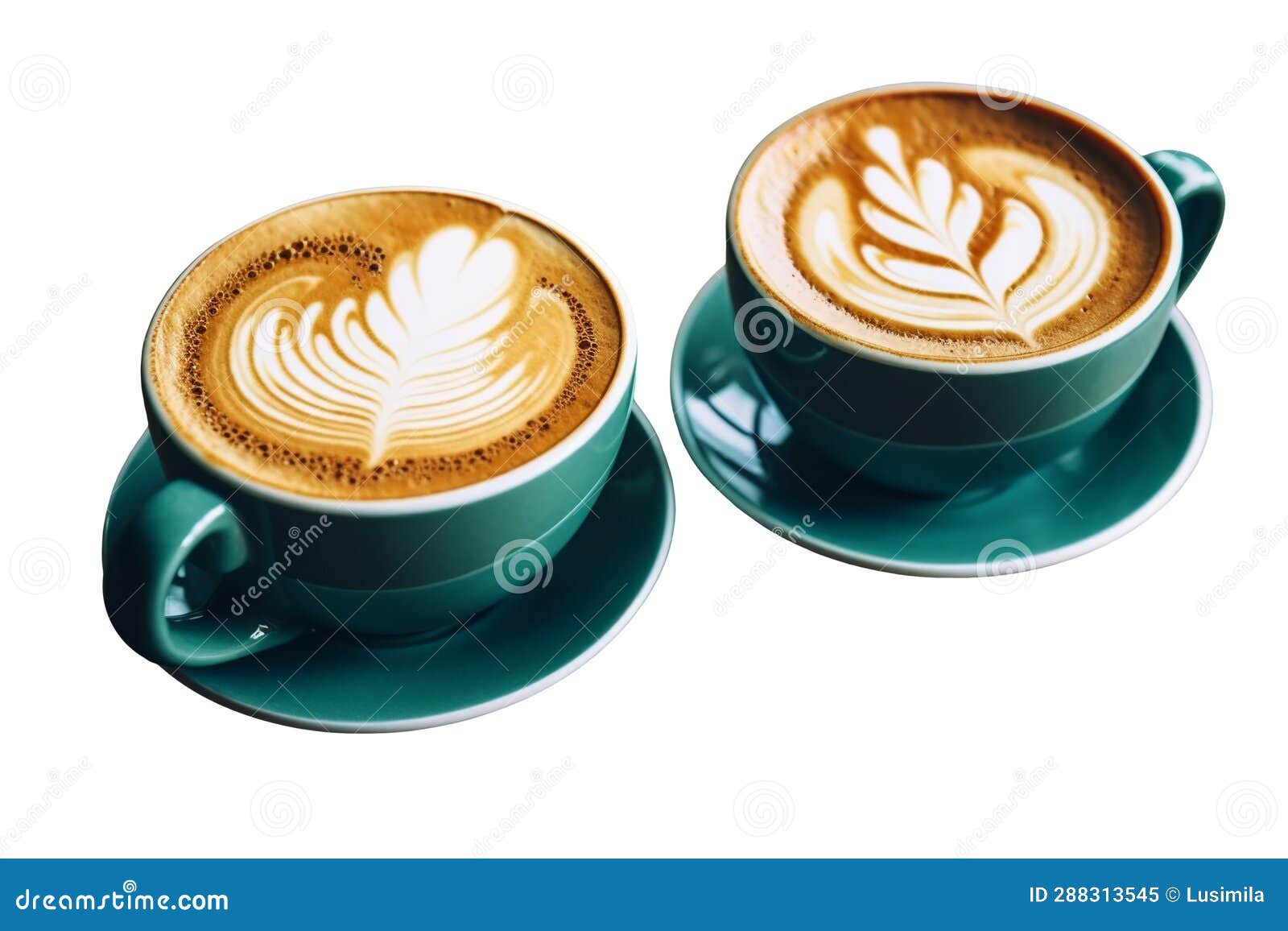 Two cups of coffee stock illustration. Illustration of brown - 288313545