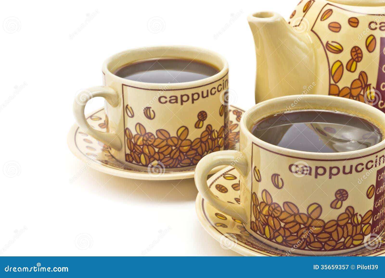 Two cups of coffee stock image. Image of refreshment - 35659357