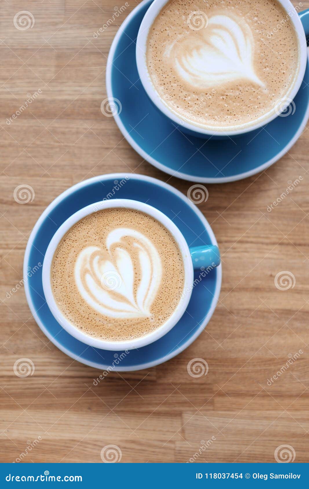Two Cups of Coffee on the Table Stock Photo - Image of rustic, cafe ...