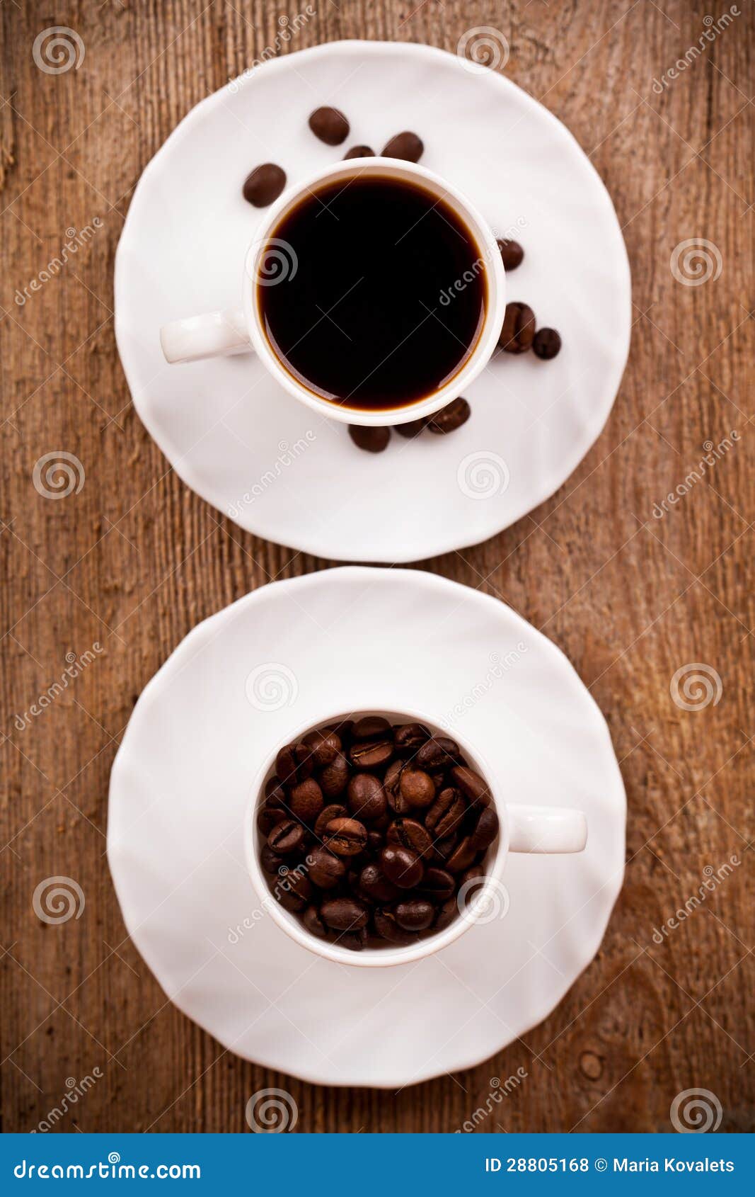 Two cups full of coffee stock photo. Image of cuisine - 28805168