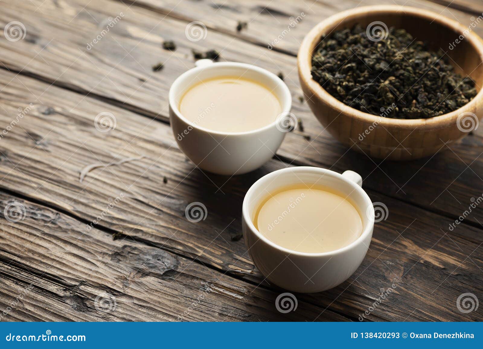 Two Cups with Hot Green Tea Stock Image - Image of herbal, organic ...