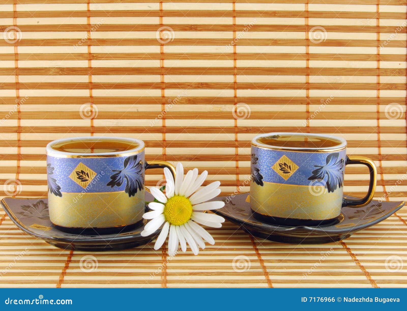 Two cups of tea stock photo. Image of refreshment, brown - 7176966