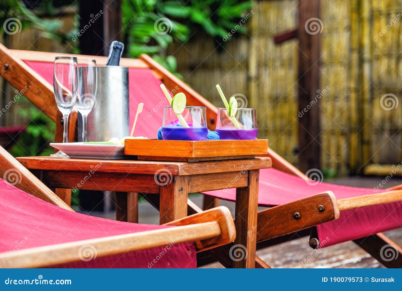 Two cups of welcome drink stock image. Image of glass - 190079573