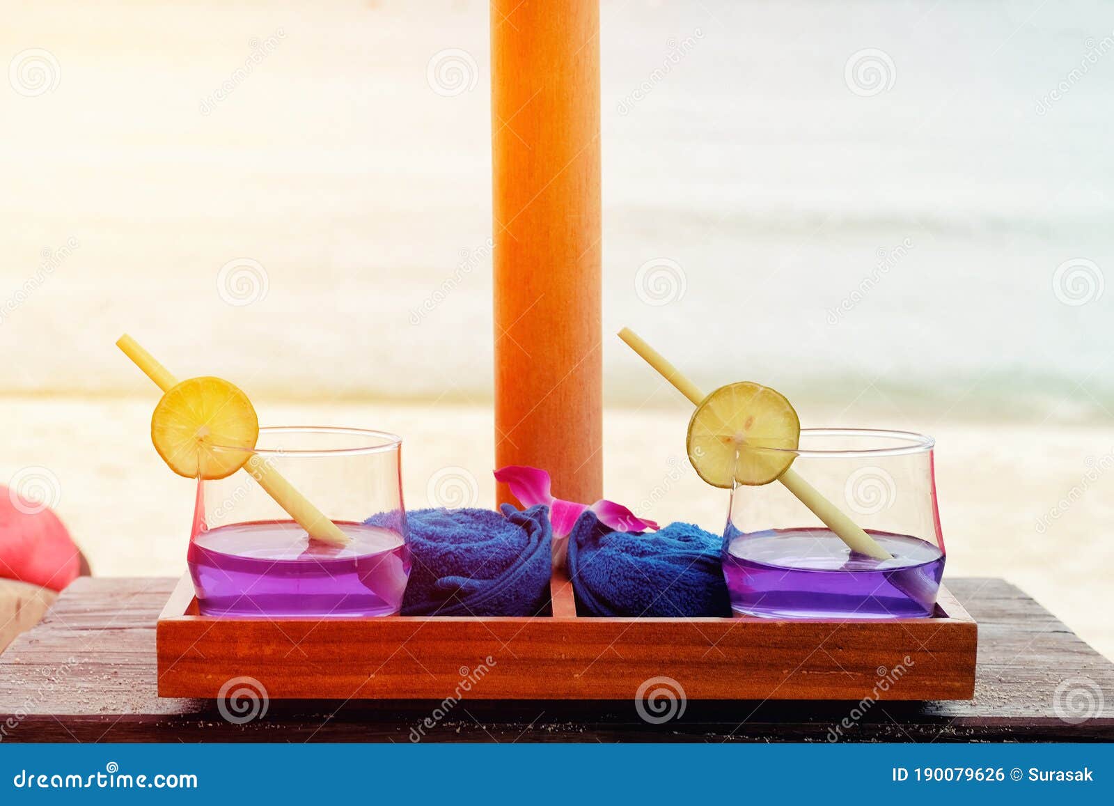 Two cups of welcome drink stock photo. Image of twin - 190079626
