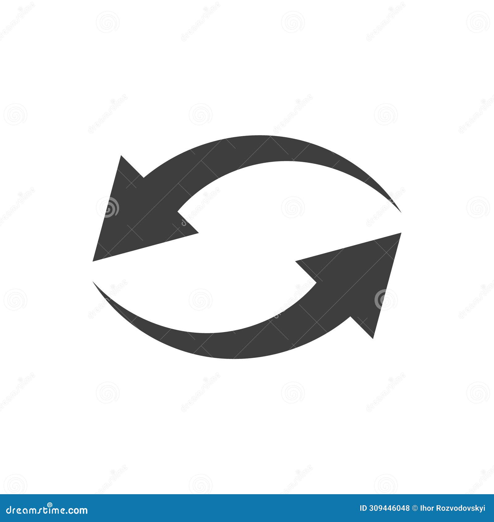 Two Curved Arrows. Two Opposite Symmetrical Arrows Stock Vector ...