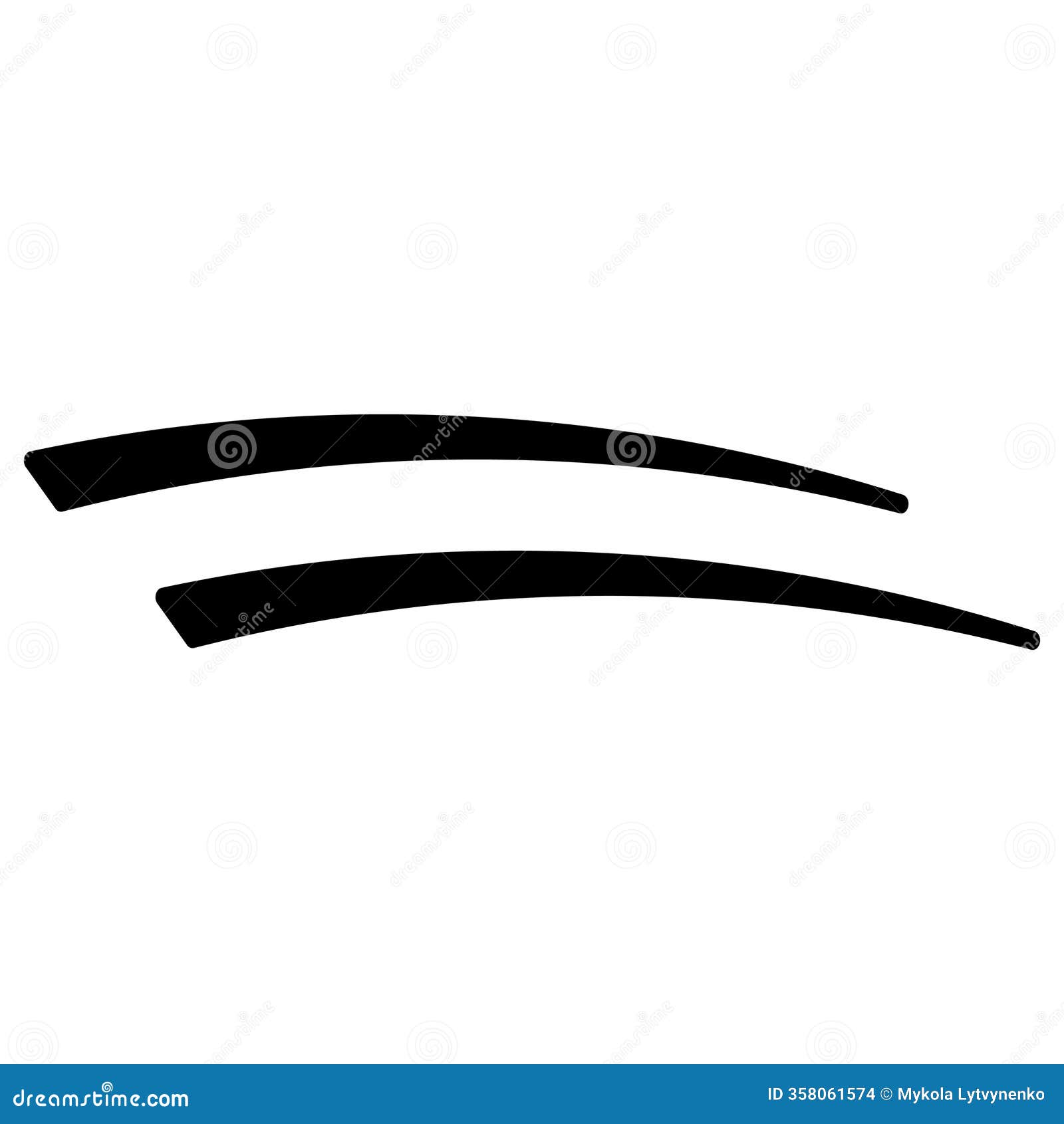 Two Curved Parallel Underline Lines, Calligraphy Equals Sign Stock ...