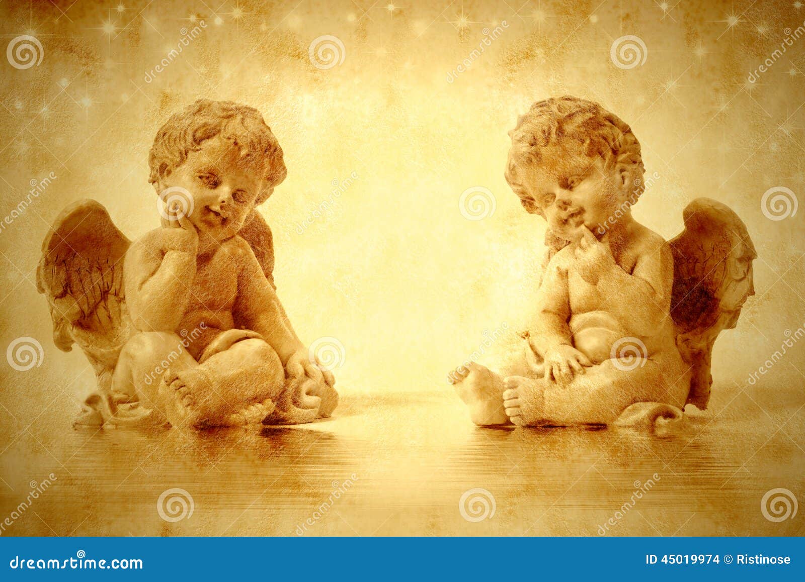 Two cute angels sitting stock photo. Image of cherubim - 45019974