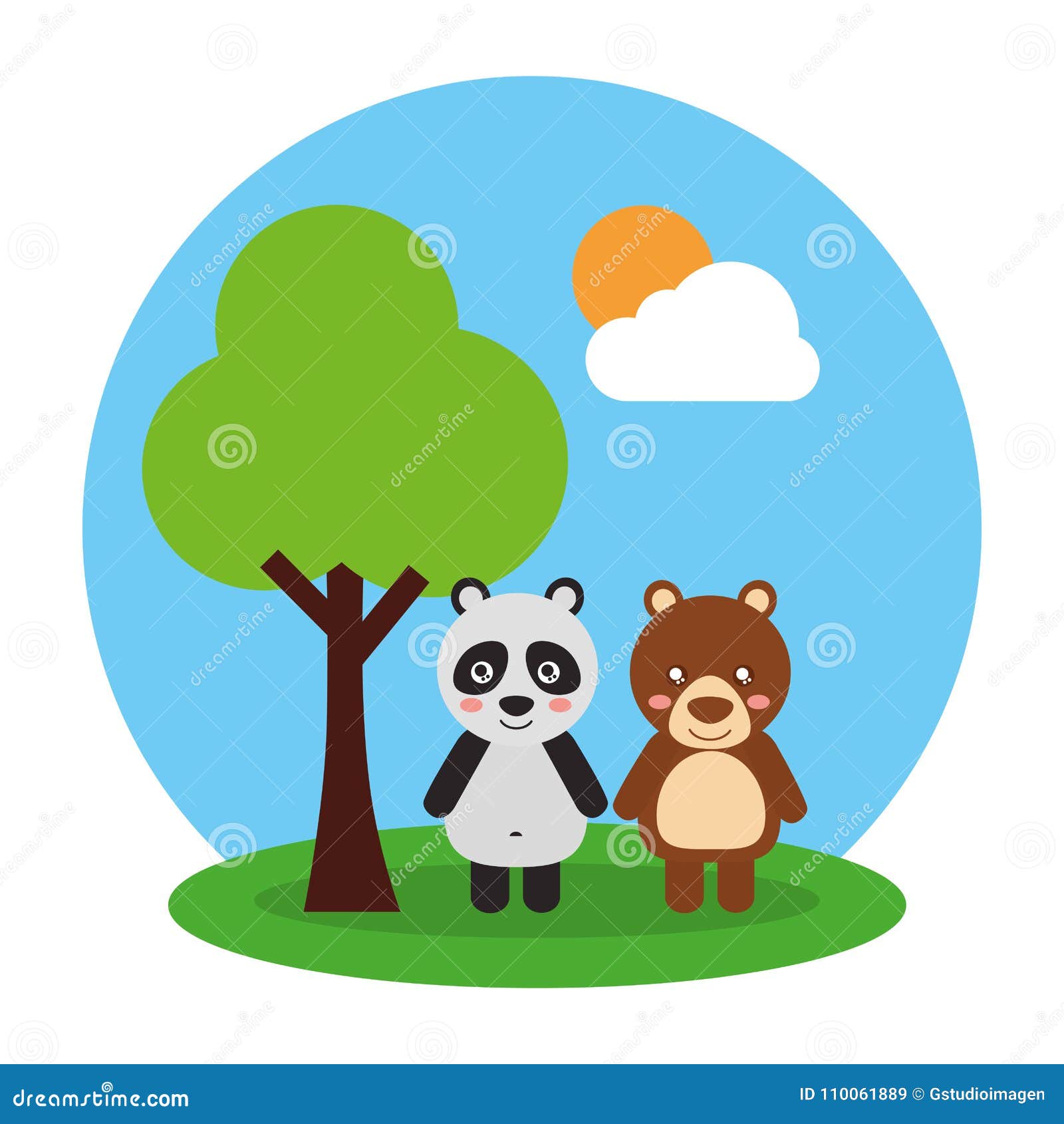 Friendly Panda Silhouette Icon Logo Stock Image | CartoonDealer.com ...