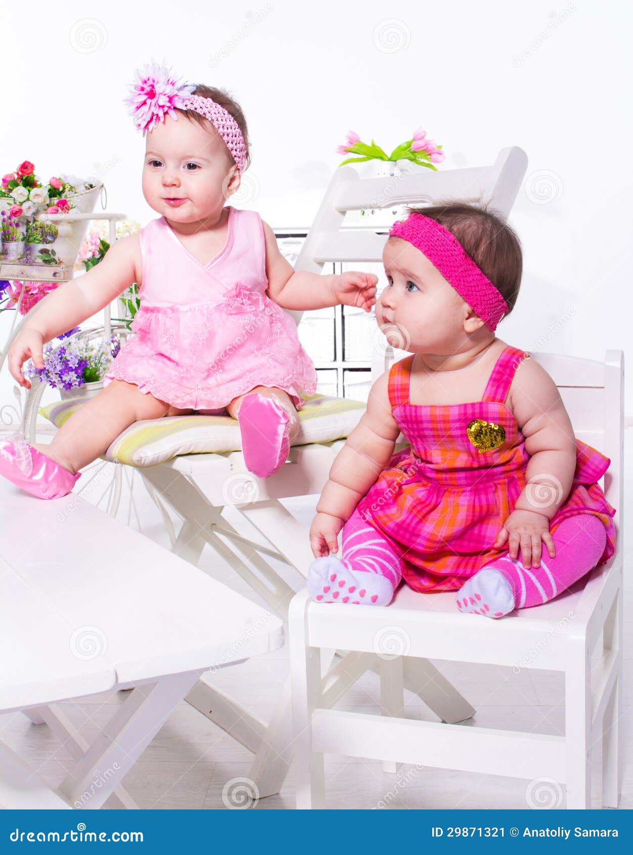 Baby friends stock image. Image of lovely, playful, pink - 29871321