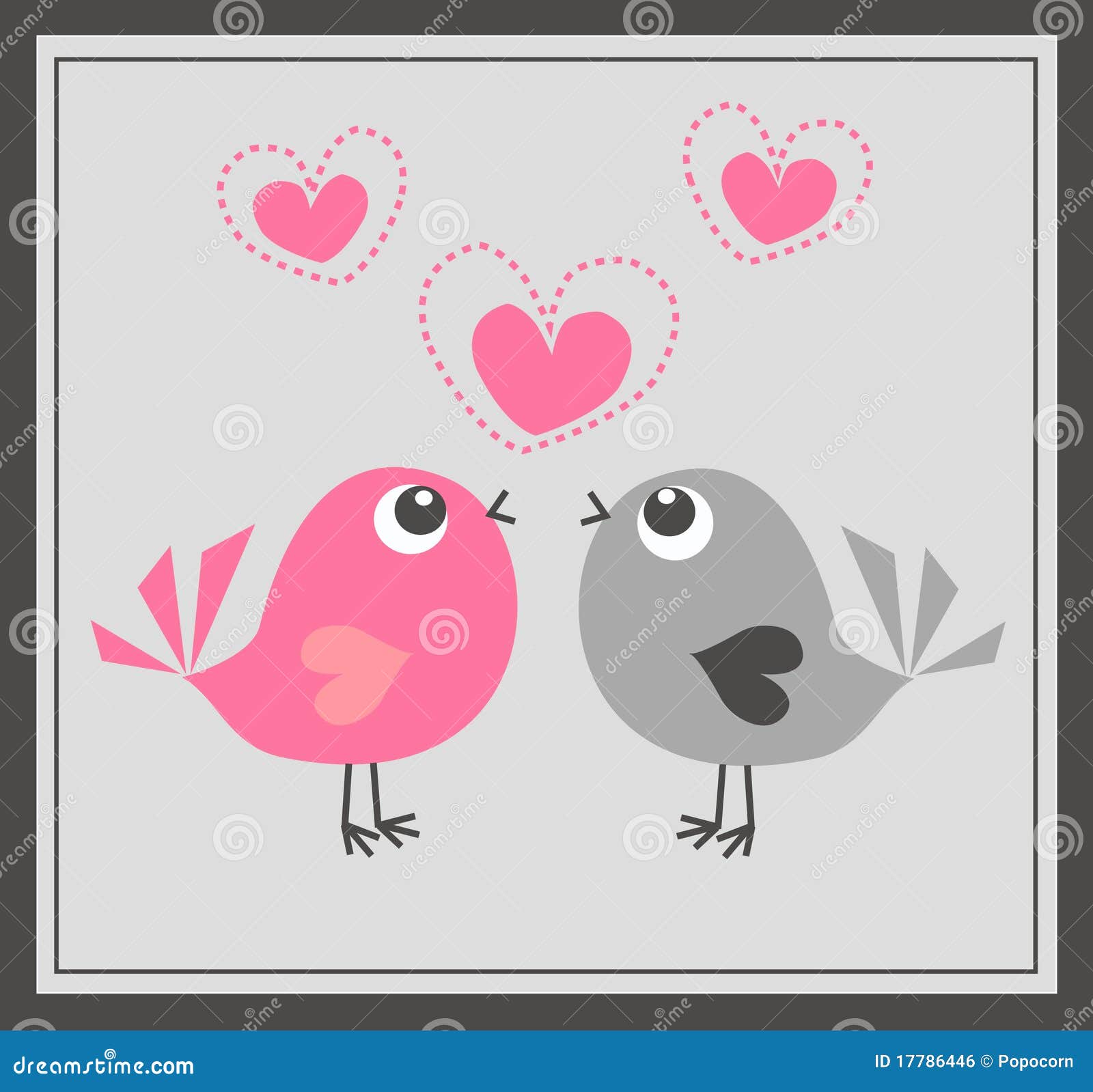 Two cute birds in love stock vector. Illustration of drawing - 17786446