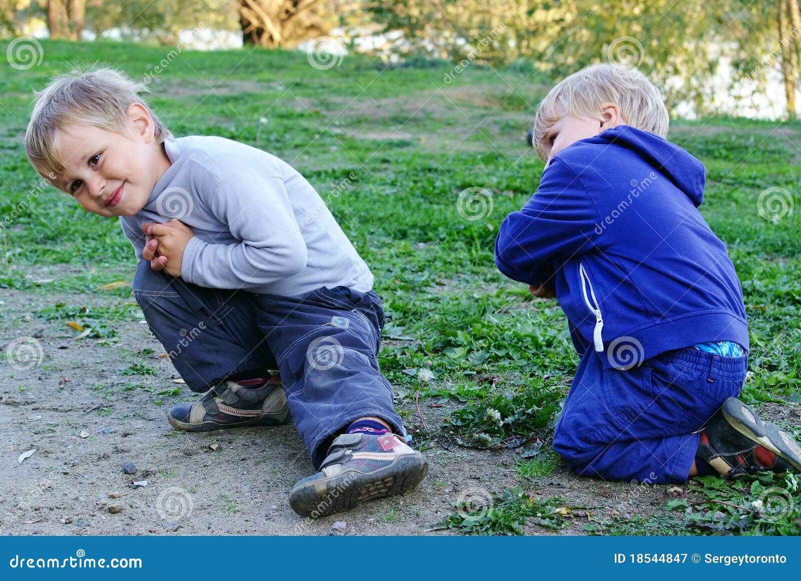 Two cute brothers stock image. Image of human, brother - 18544847