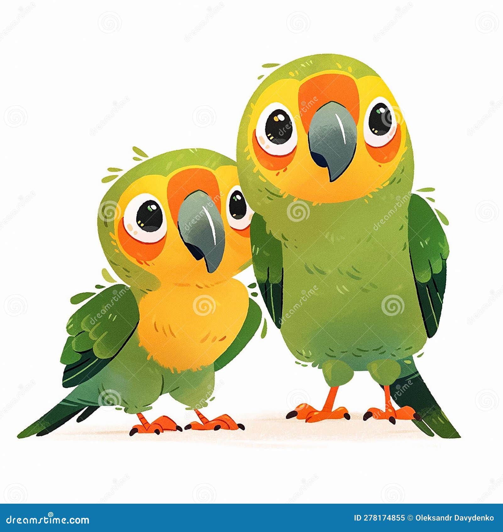 Cartoon Parrots Collection. Parrot Wild Animal Birds Set. Tropical ...